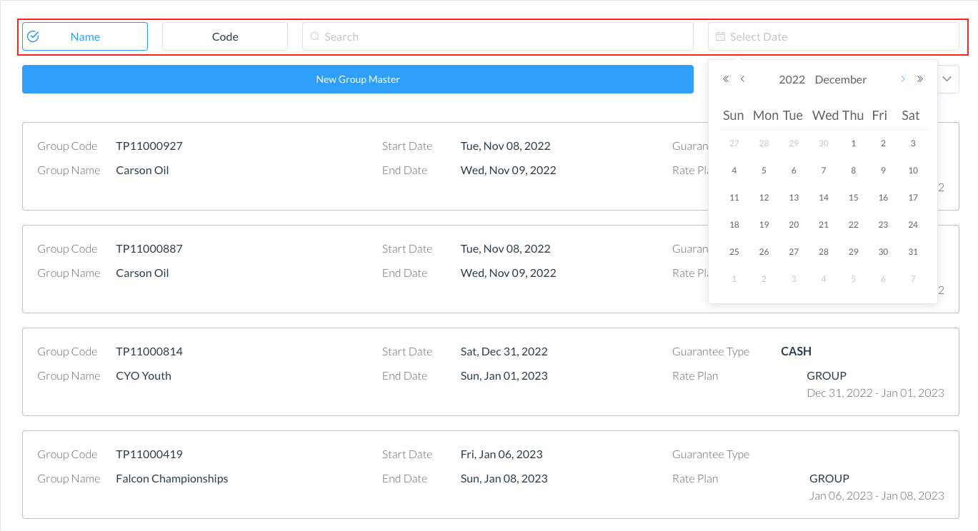 Modify Group Block Rate